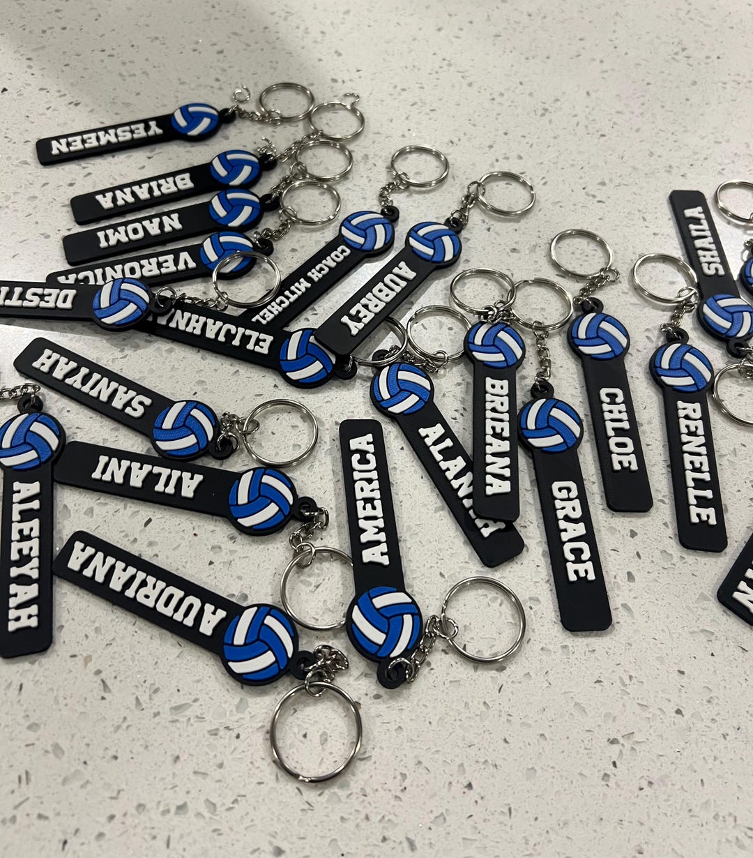 Custom 3D Printed Sports Team Name Keychain - Personalized Fan Gift ...