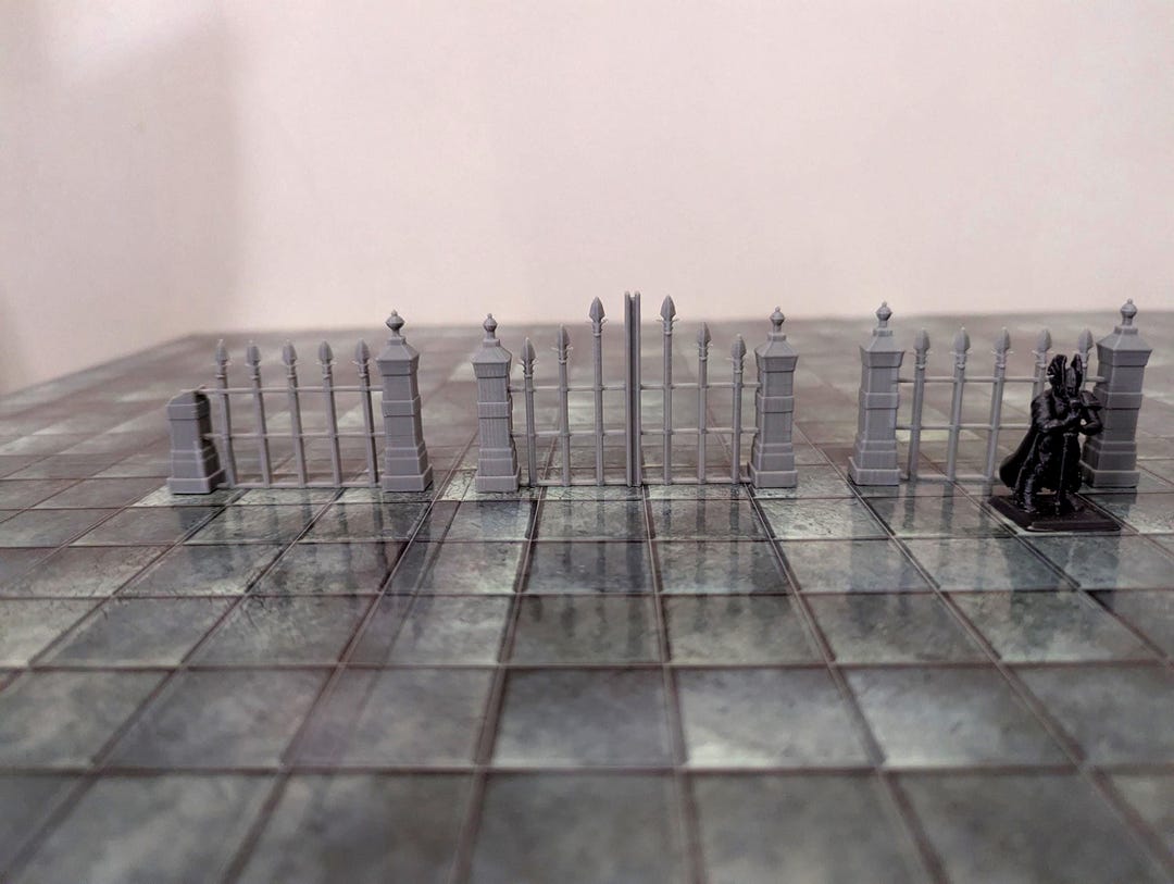 PLA Iron Fence, 28mm Graveyard Terrain, RPG Scenery - Etsy