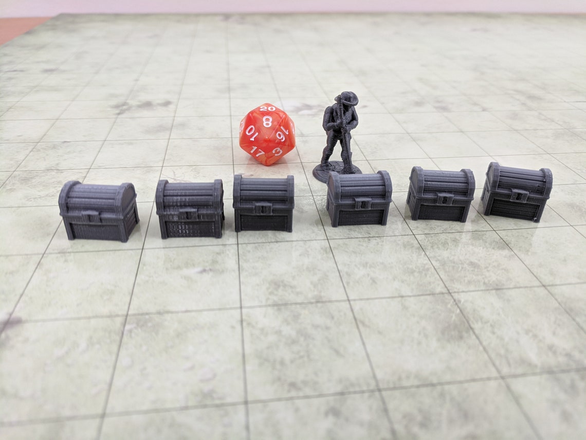 28mm Scale Crate, Barrel, Chest Set, D&D Terrain - Etsy