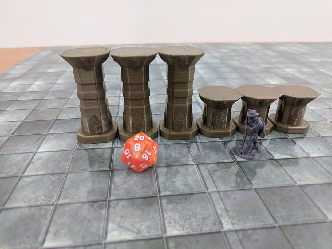 Bronze Dwarven Pillars Columns 28mm Scale Fantasy Terrain - Etsy
