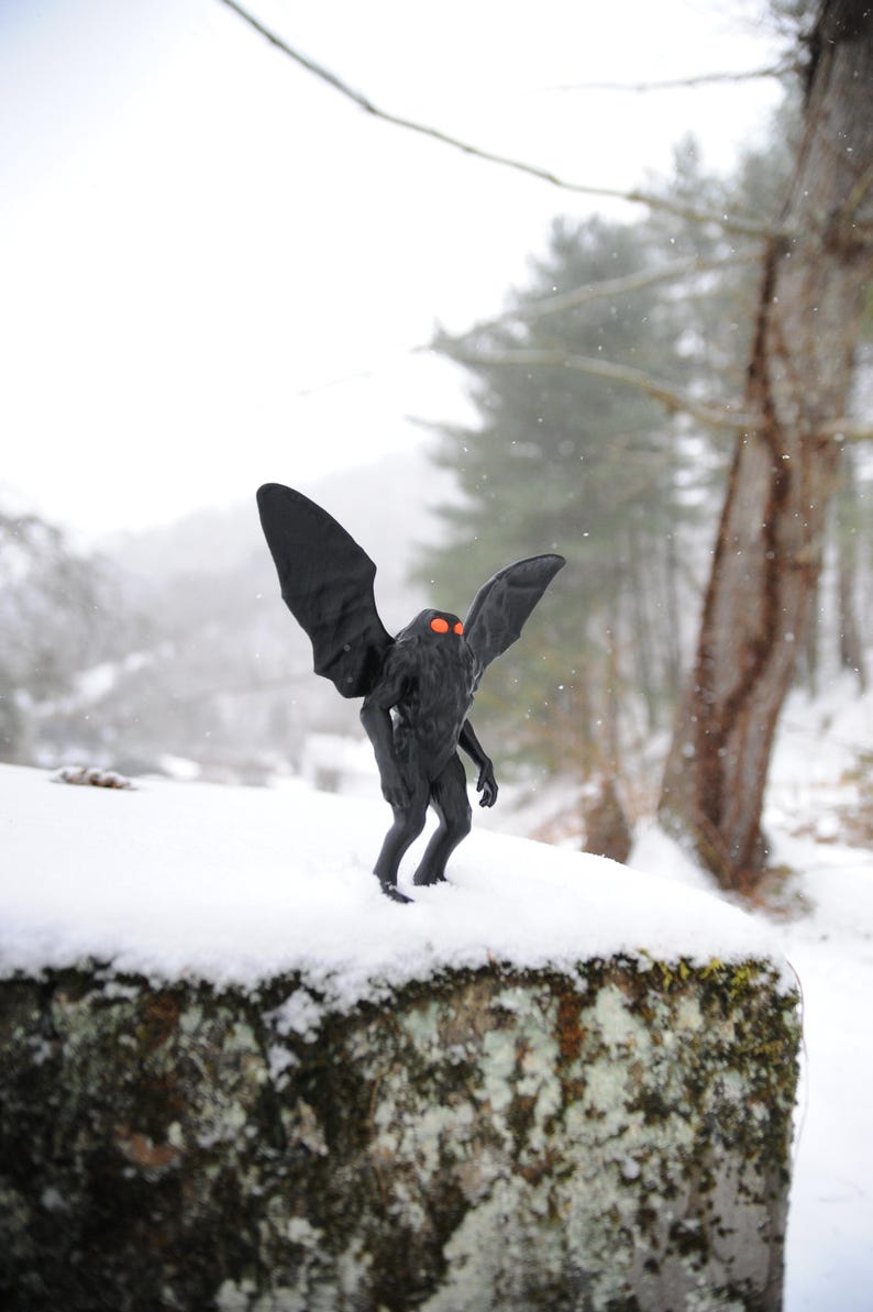 Mothman Figure – 7'' or 10'' Black PLA Cryptid With Glow-in-the-dark ...