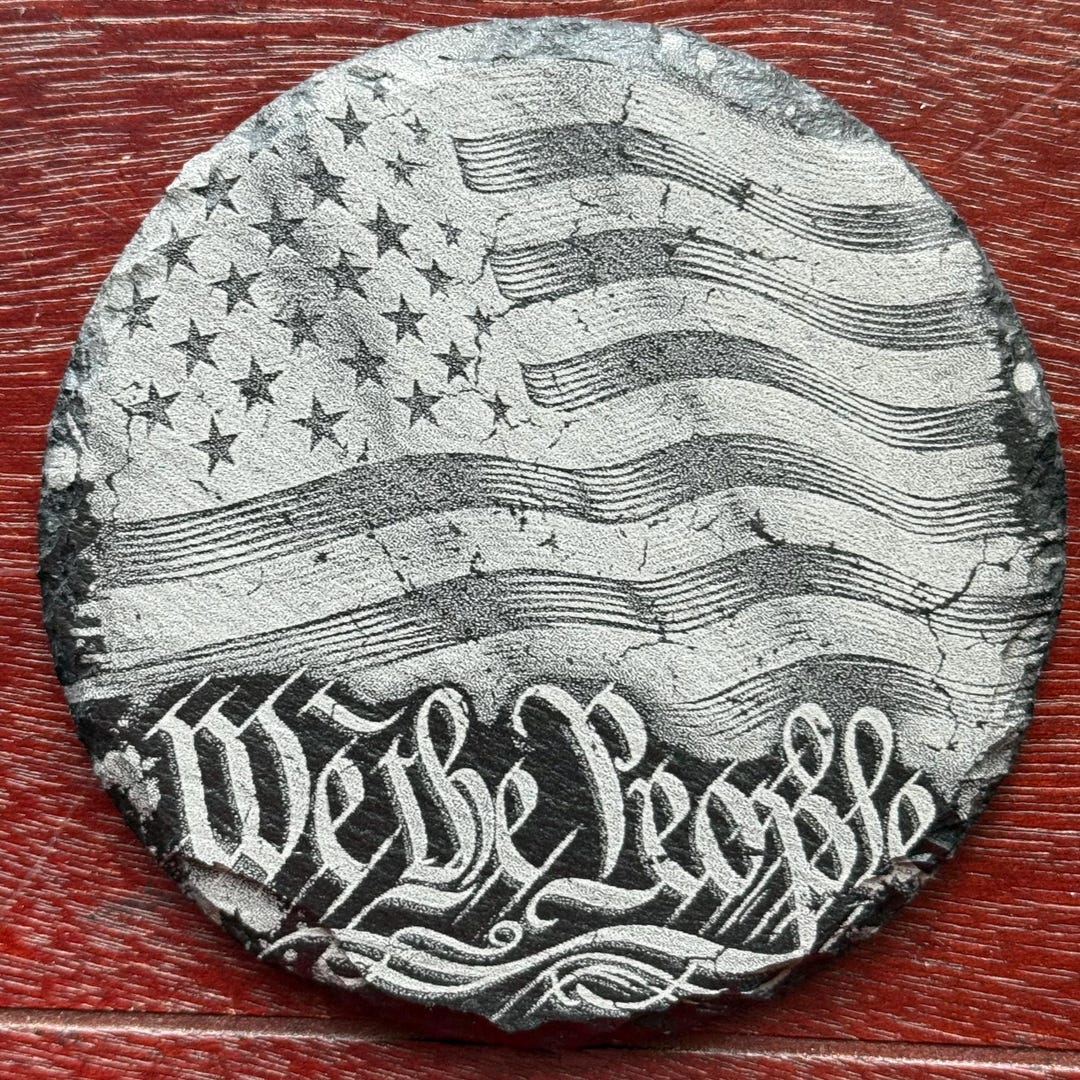 We the People - Patriotic Military Tribute Slate Coasters ...
