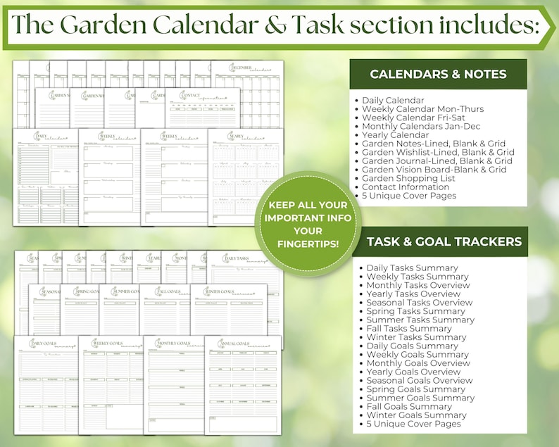 Garden Planner Printable, Complete Gardening Organizer, Planting ...