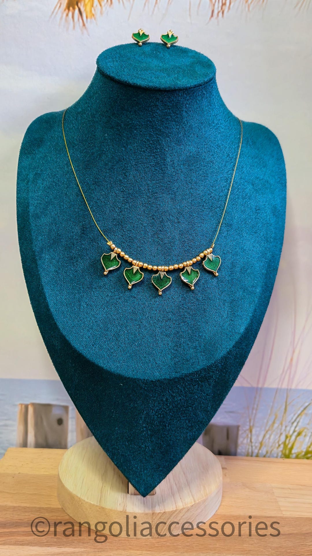 Invisible Palakka Traditional Necklace South Indian Onam Jewellery Set ...
