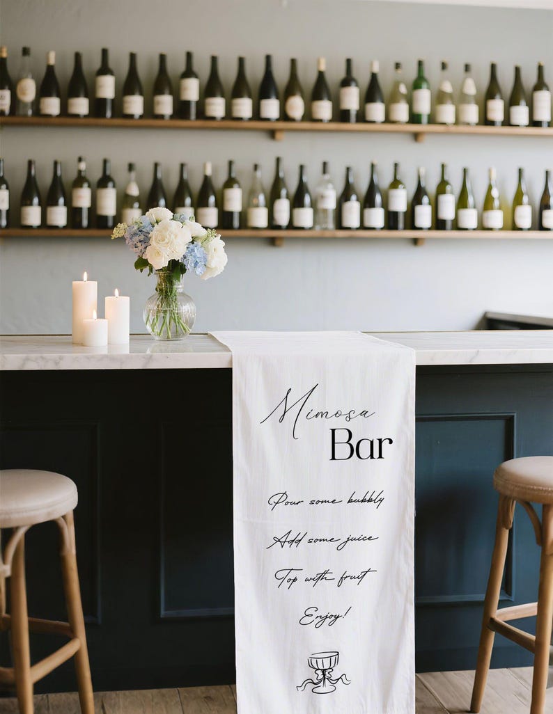 Custom Linen Bar Sign | Fabric Bar Sign | Fabric Bar Menu | Wedding Bar ...