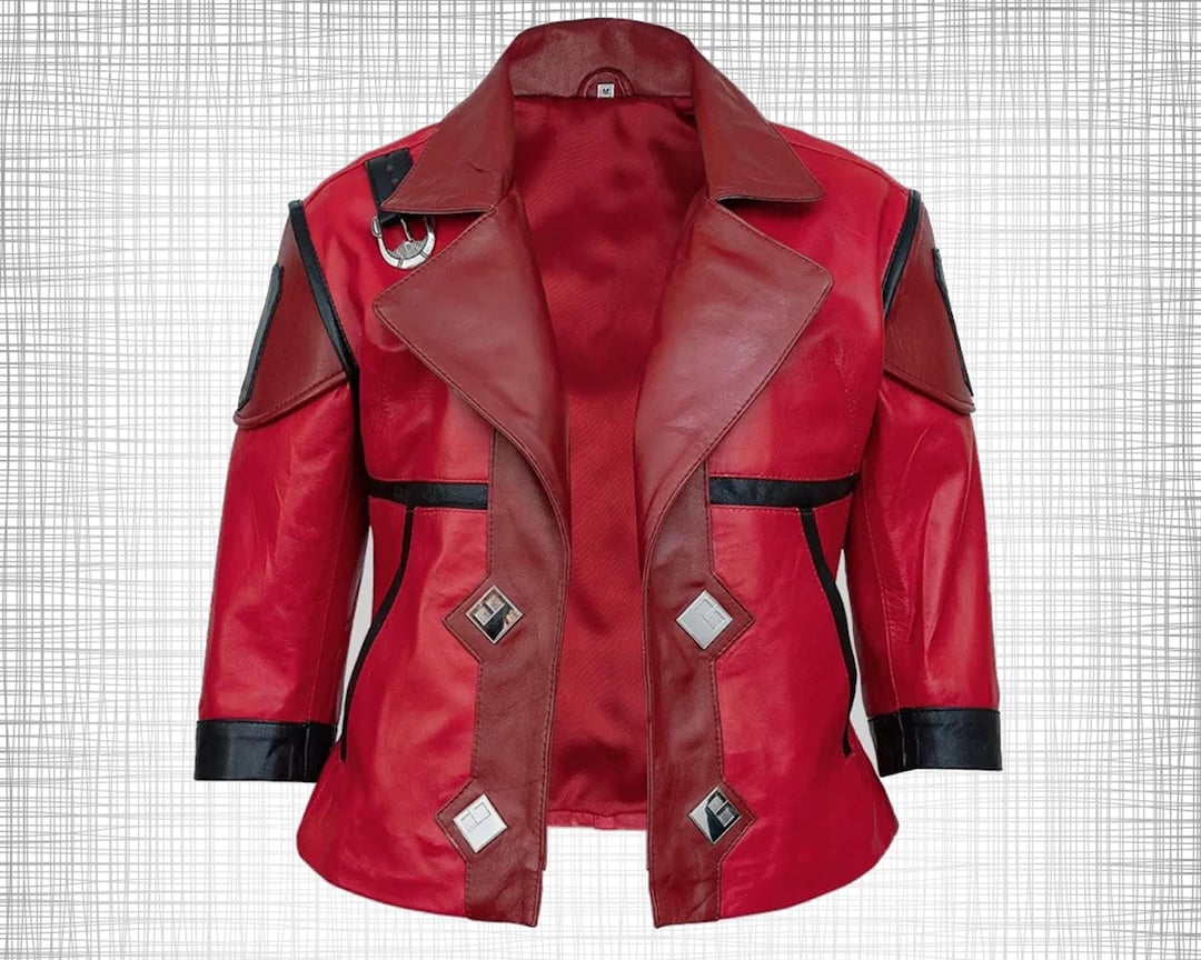 Arcane Vi Red Leather Cosplay Jacket – League of Legends Costume for ...