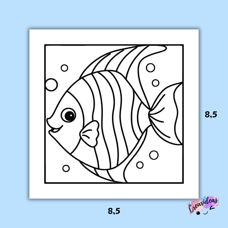 Cute Ocean Animals Coloring Pages PDF – 8 Bold and Easy Designs for ...