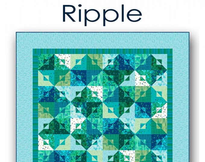 LAST CALL Ripple Quilt Pattern, Nancy Rink Designs NRD252, Fat Quarter FQ Friendly, Kaleidoscope ...