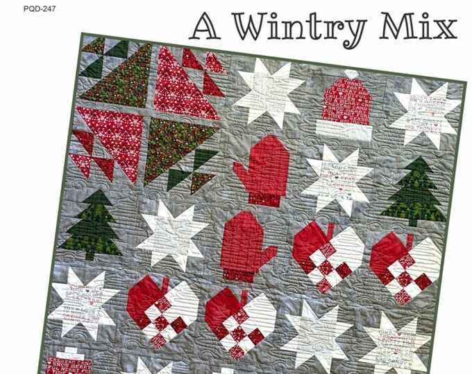 A Wintry Mix Quilt Pattern, Poor House Quilt Designs PQD247, Fat ...