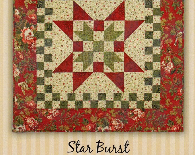 Star Burst Table Topper Quilt Pattern, PDG420, Star in Star Table Quilt ...