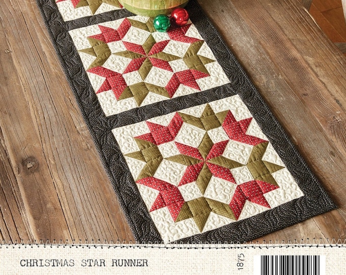 Christmas Star Runner Pattern, Buttermilk Basin BMB1875, Christmas Xmas ...