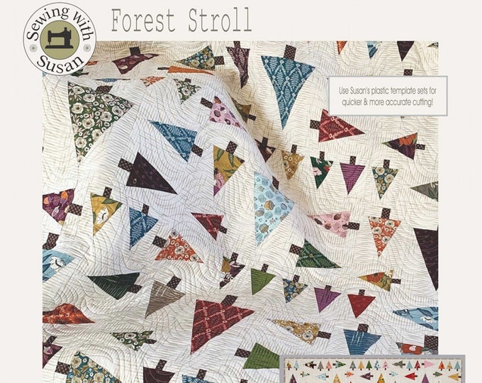 Forest Stroll Quilt Pattern, Suzn Quilts SUZ334, Fat Eighths Eights F8 ...