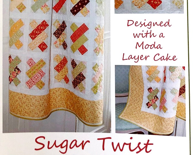 Sugar Twist Quilt Pattern, the Pattern Basket TPB0918, Layer Cake or ...
