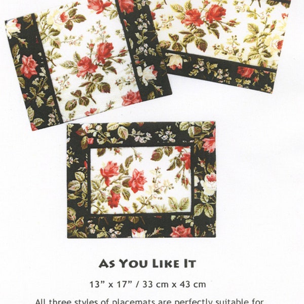 Quilted Placemats Patterns - Etsy