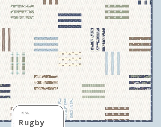 Rugby Quilt Pattern, Lella Boutique LB184, Honey Bun Friendly Pattern ...