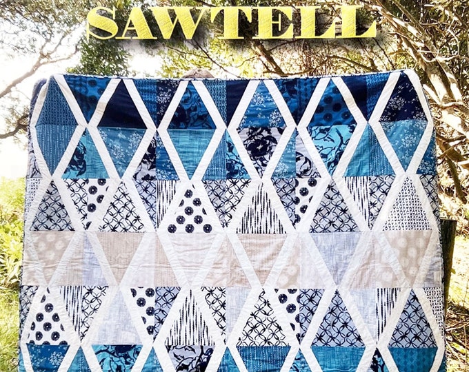 Sawtell Quilt Pattern, Layer Cake Friendly, Modern Sashed Triangles ...