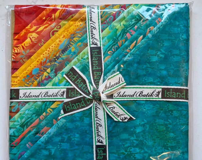 Flutter Wings Stack, Island Batik, 10 Inch Precut Fabric Squares, Teal ... Flutter Wings Stack, Island Batik, 10 Inch Precut Fabric Squares, Teal ...