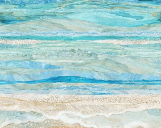 Turtle Bay Beach Ocean Ombre Fabric, Northcott DP24715-64, Digital ...