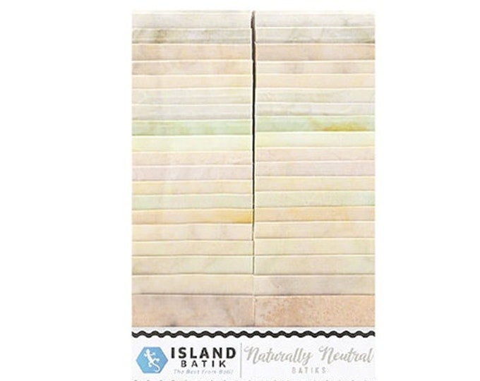 Island Batik Naturally Neutral Strip Pack, Batik Jelly Roll, 2.5" Inch ...