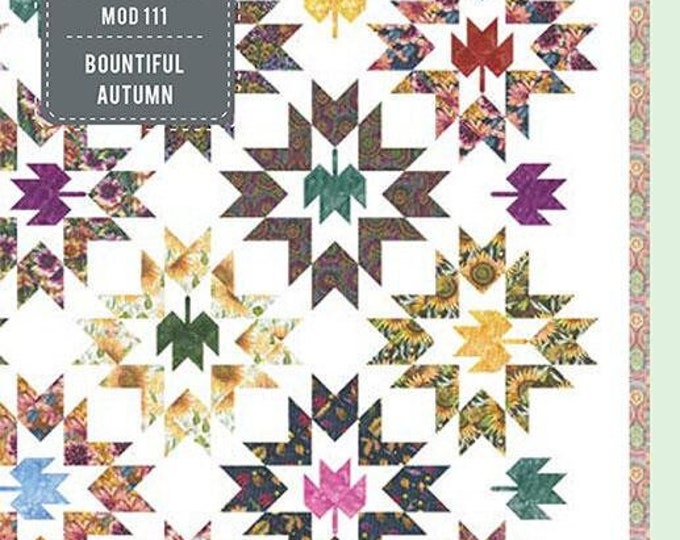 Swirling Leaves Quilt Pattern, Happy Quilting HQ131, Layer Cake Friendly Autumn Fall Leaves ...