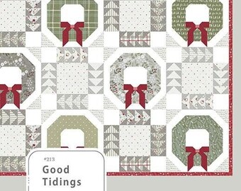 Yule Tree Quilt Pattern, LB199, FQ Fat Quarter Eighths F8 Friendly ...