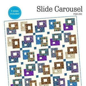 Slide Carousel Quilt Pattern, Poor House Quilt Designs PQD-250, Yardage ...