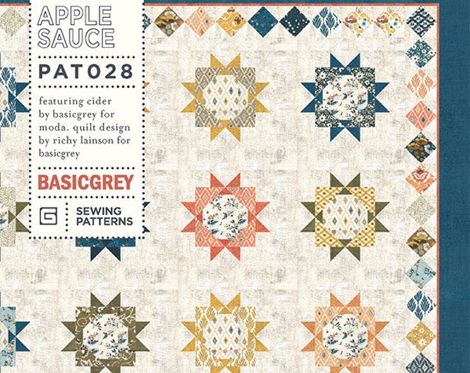 LAST CALL Apple Sauce Quilt Pattern, Basicgrey PAT028, Fat Eighths ...