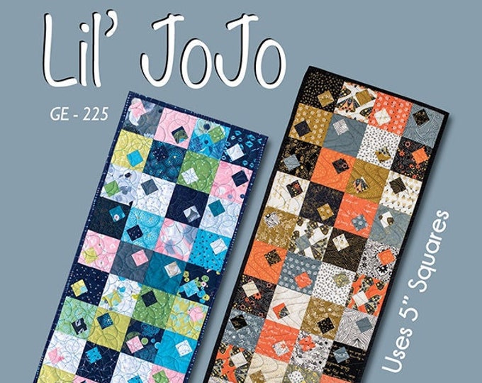 Lil' Jojo Table Runner Quilt Pattern, GE Designs GE-225, Charm Pack ...