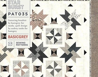 Basicgrey Star Bloom Quilt Pattern - Etsy