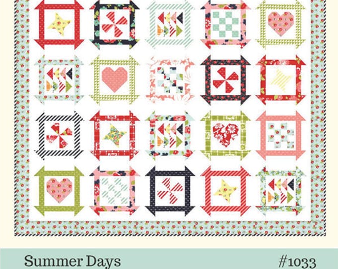LAST CALL Summer Days Quilt Pattern, Cotton Way CW 1033, Fat Eighths F8 ...