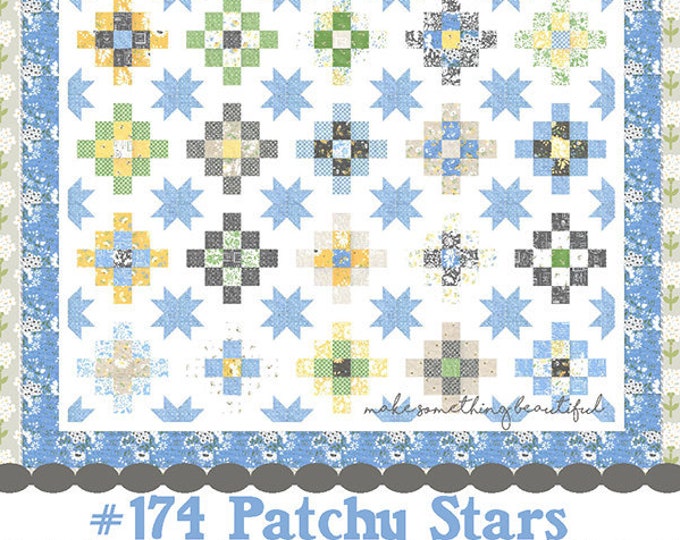 Patchy Stars Quilt Pattern, CQ174, Layer Cake Friendly, Granny Square ...