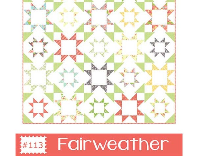 LAST CALL Fairweather Quilt Pattern, CQ113, FQ Fat Quarter Friendly ...