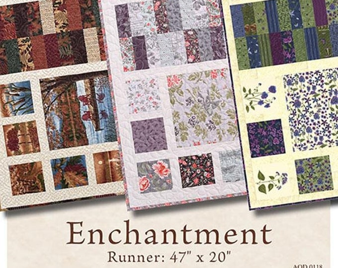 Enchantment Quilted Table Runner Pattern, AQD0118, Charm Pack Friendly ...
