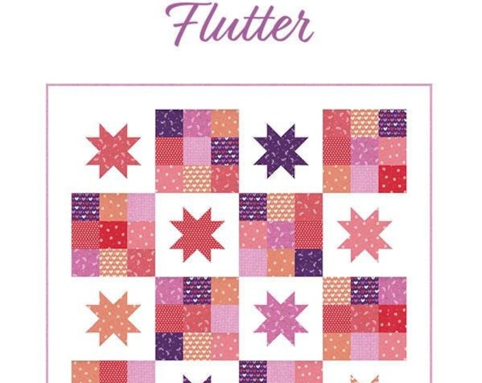 Flutter Quilt Pattern, Chelsi Stratton Designs CSD135, 12 F8 Fat Eighths Friendly Quilt Pattern ...