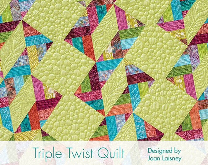LAST CALL Triple Twist Quilt Pattern, Quilt in a Day QID1228, Jelly ...