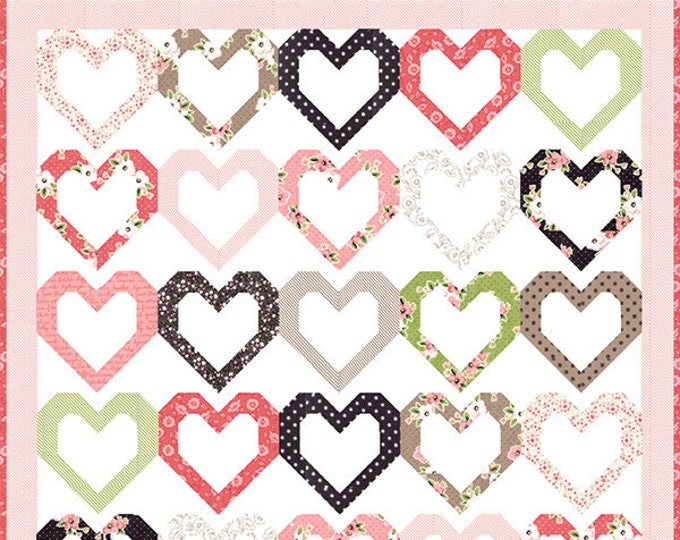 Open Heart Quilt Pattern Lella Boutique LB 146 Fat Eighths - Etsy
