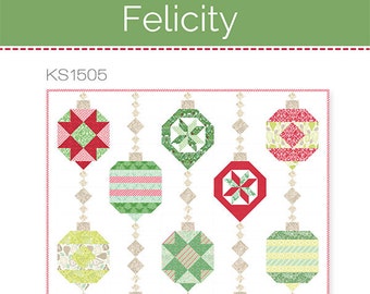 Woven Noel Quilt Pattern, PAT051, Fat Quarter FQ Friendly Pattern, Christmas Xmas Snowflake ...