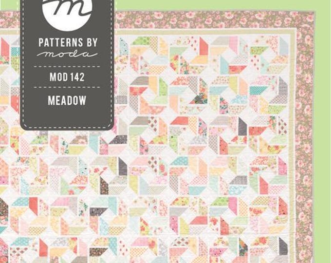 Meadow Quilt Pattern, Moda MOD142, Jelly Roll Friendly Patchwork Throw ...