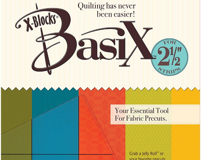 X-blocks Basix 2.5 Template Quilt Ruler Jelly Roll Ruler 2.5 Strip ...