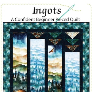 Ingots Quilt Panel Frame Pattern, Quilting Renditions QR1224, Fabric ...