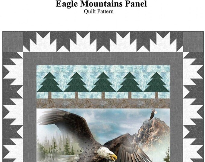 Log Cabin Trees Panel Quilt Pattern, Castilleja Cotton CJC-50671 ...