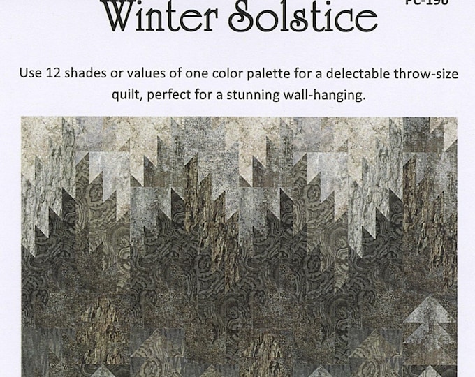 Winter Solstice Quilt Pattern, Patti's Patchwork PC-190QW, Monotone ...