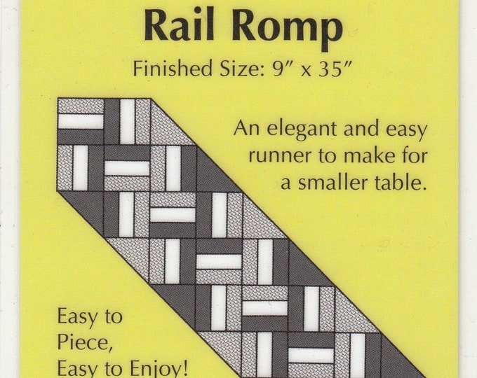 Rail Romp Table Runner Quilt Pattern, TINY13, Yardage Friendly Table ...