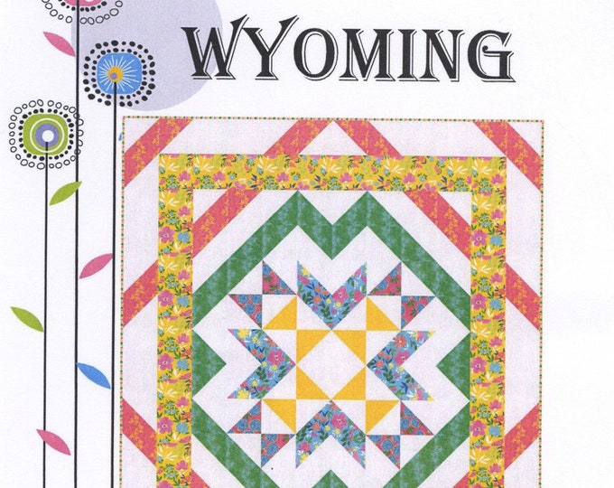Wyoming Quilt Pattern, CS424, Fat Quarter Friendly Star Quilt Pattern ...