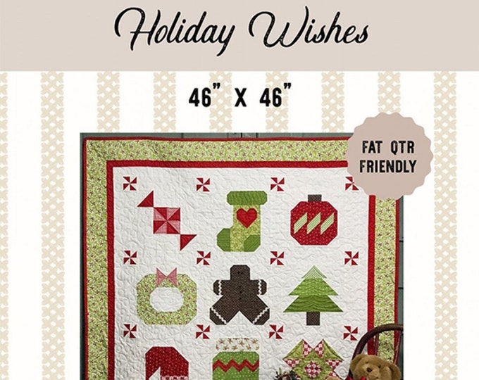 LAST CALL Holiday Wishes Quilt Pattern, Lamb Farm Designs LFD117, Fat ...