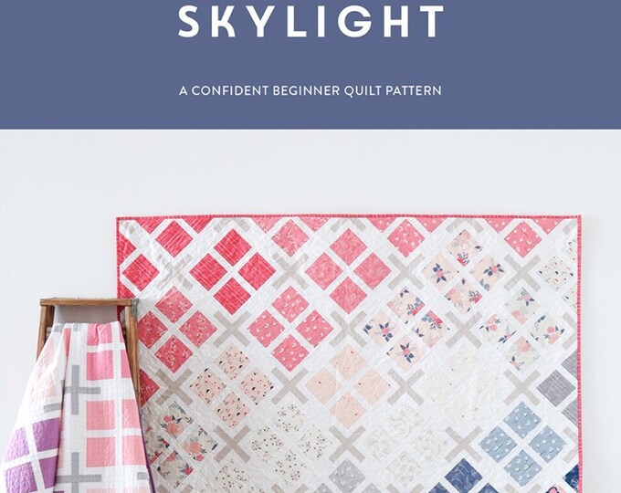 Skylight Quilt Pattern, CJ122, Layer Cake Friendly, Modern Squares Baby Throw Queen Bed Quilt ...