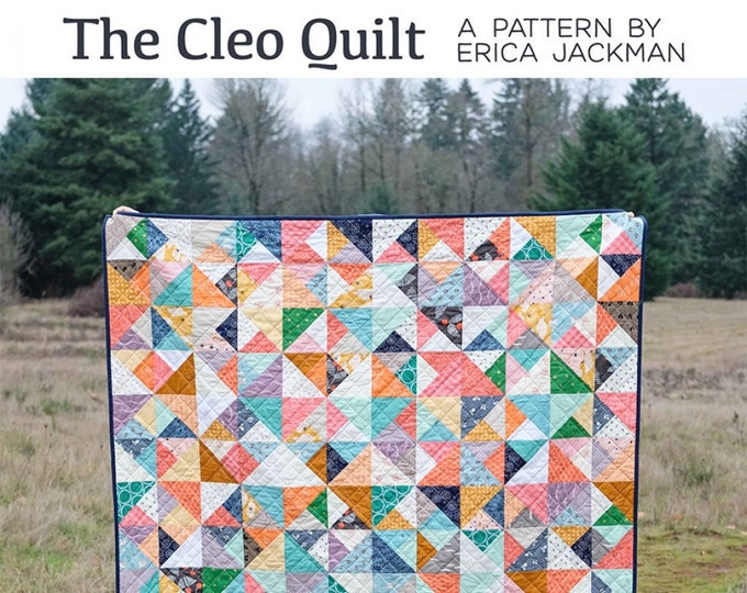 The Cleo Quilt Pattern, KTQ134, Fat Quarter FQ Scrap Friendly, Baby Lap ...