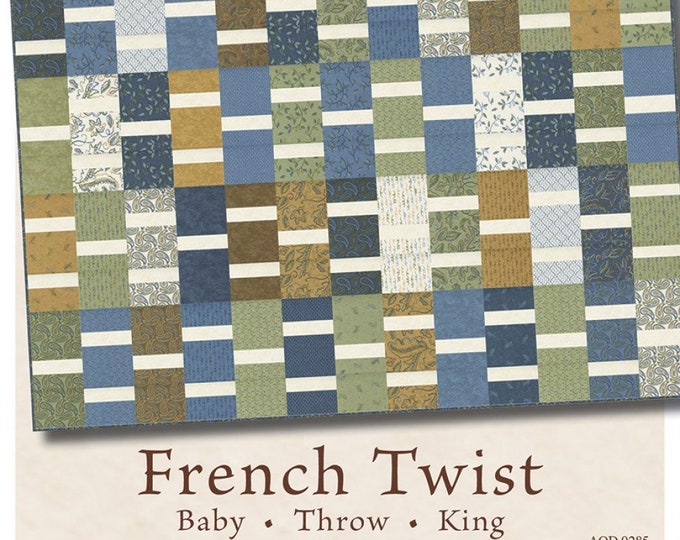 French Twist Quilt Pattern, Antler Quilt Design AQD0285, Layer Cake ...