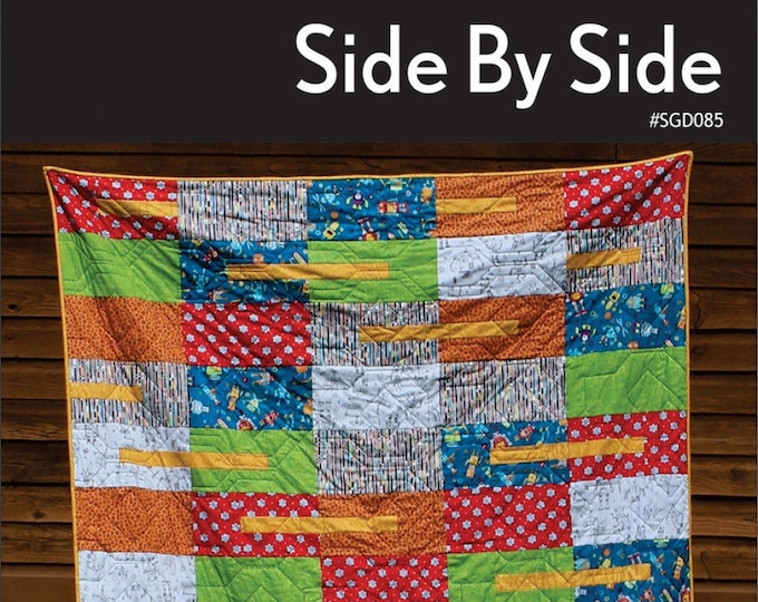 Side by Side Quilt Pattern, SGD085, Fat Quarter Friendly, Modern Easy ...