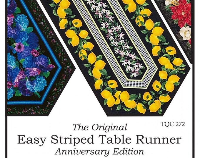 Easy Striped Table Runner Anniversary Pattern, TQC272, Repeating Border ...